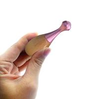 China Wooden Handle Jade Massage Roller Facial Gua Sha Massage Stick and Eye Care Tools for Promoting Eye Cream Absorption for sale