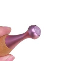 China Wooden Handle Jade Massage Roller Facial Gua Sha Massage Stick and Eye Care Tools for Promoting Eye Cream Absorption for sale
