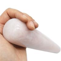 China Rose Quartz Dildo Massage Wand Sexual Massage Wand Women Yoni Wand for sale
