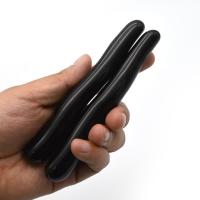 China Nature Gemstone Yoni Healing Wands Black Obsidian Curved Massage Wand for Women's Crystal Healing for sale