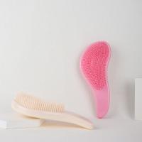 China 2 sizes Pure Color Head Massage Comb Anti Static Hair Care Brush Detangle Shower Hairbrush Comb Scalp Massage Comb for sale