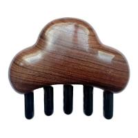 China Body Massage and Hair Growth Rosewood Massage Comb for Head Gua Sha 8.5*7.5*2.3cm for sale