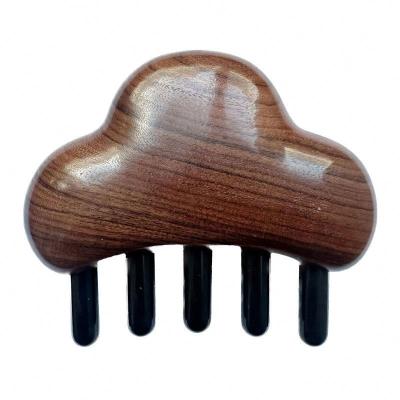 China Body Massage and Hair Growth Rosewood Massage Comb for Head Gua Sha 8.5*7.5*2.3cm for sale