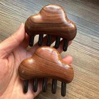 China Body Massage and Hair Growth Rosewood Massage Comb for Head Gua Sha 8.5*7.5*2.3cm for sale