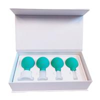 China Remove Moisture and Relieve Pain 4 Pieces Glass Cupping Set for Face Skin Back Shoulder Muscle Massage for sale