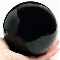China Natural Black Obsidian Sphere Healing Stone with Ball Globe Properties Large Crystal Ball for sale
