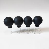 China Set of 4 Medical Therapy Cups Silicone Vacuum Cupping Glasses for Anti Cellulite and Face Massage for sale