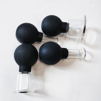 China Set of 4 Medical Therapy Cups Silicone Vacuum Cupping Glasses for Anti Cellulite and Face Massage for sale