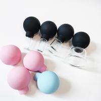 China Set of 4 Medical Therapy Cups Silicone Vacuum Cupping Glasses for Anti Cellulite and Face Massage for sale