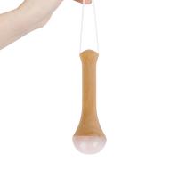 China Body Massager Wooden Handle Rose Quartz for Meridian Dredging and Gua Sha Relaxation Massage for sale