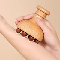 China Full-body Massage Oak Handle Body Meridian Massage Brush Body Gua Sha Massager Scalp Massage Comb With Air Bag for sale