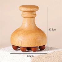 China Full-body Massage Oak Handle Body Meridian Massage Brush Body Gua Sha Massager Scalp Massage Comb With Air Bag for sale