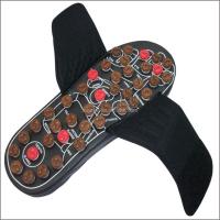 China 2020 Jade Stone Health Care Healing Acupuncture Shoes Genuine Leather Massage Slipper for Shoes Natural Foot Massage for sale