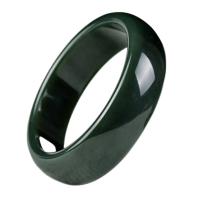 China Polished Hetian Jade Nephrite Green Bangle Bracelet with Traditional Chinese Style Design for sale