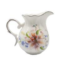 China Charming Floral Theme Chinese Porcelain Tea Set in White Color Perfect for Wedding Gifts 23*22/15*10/6.5*14.5/11*12.5cm for sale