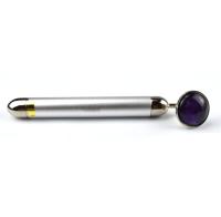 China Customized Logo Natural Amethyst Acupressure Gua Sha Beauty Stick Massage Therapy Tool for Full Body Relaxing Massage for sale