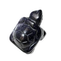 China Client's Requirement Mysterious Blue Carved Turtle Mini Figurine for Holiday Home Decoration for sale