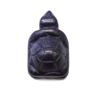 China Client's Requirement Mysterious Blue Carved Turtle Mini Figurine for Holiday Home Decoration for sale