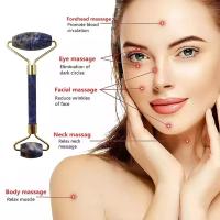 China Jade Roller Guasha Function Facial Neck Massage Facial Skin Tools Gua Sha Roller Eye Beauty Products for Face Body Relaxing for sale