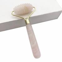 China Single Head Spiked Facial Massage Jade Roller for Anti Aging Face Beauty with 100% Natural Jade Stone and Customized Logo for sale