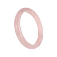 China Customized Logo Availabled Natural Rose Quartz Bangle Bracelets For Woman Fashion Bangle For Love Healing Stone Girl Gift for sale