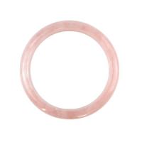 China Customized Logo Availabled Natural Rose Quartz Bangle Bracelets For Woman Fashion Bangle For Love Healing Stone Girl Gift for sale