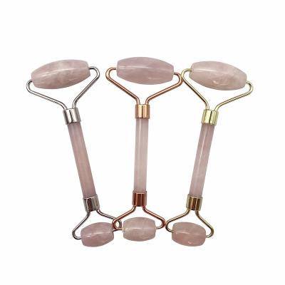 China Perfecore Jade Roller Beauty Rose Quartz Guasha Roller Face Neck Gua sha Massage Tool Stone for Hand Made Craft and Skin Care for sale