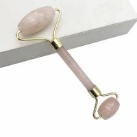 China Perfecore Jade Roller Beauty Rose Quartz Guasha Roller Face Neck Gua sha Massage Tool Stone for Hand Made Craft and Skin Care for sale