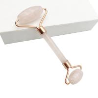 China Perfecore Jade Roller Beauty Rose Quartz Guasha Roller Face Neck Gua sha Massage Tool Stone for Hand Made Craft and Skin Care for sale