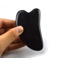 China 2024 Black Bian Stone Heart Shape Gua Sha Massage Tool Avaiable Logo Massager for Spa Relaxing Meditation for sale