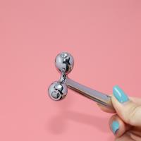 China Ball Face Gua Sha Metal Roller Gua Sha Stainless Steel Face Roller For Skincare with Customer Logo and Musical Function for sale