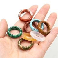 China Unique Feng Shui Natural Stone Rings Polished Turquoise Tiger Eye Sodalite Blue Sand Great for Woman's Jewelry Collection for sale