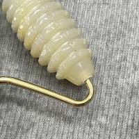 China Customer Logo 100% Natural Gray Agate Roller Jadeite Crystal Beauty Container Massage Stick Facial Health Care Equipment for sale