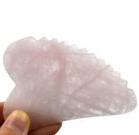 China Handheld Custom Shape Rose Quartz Gua Sha Board The Must-Have Facial Massage Tool for sale