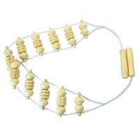 China Full Body Pain Release Trigger Point Handmade Wood Back Massage Gua Sha Roller Tool with Wooden Massage Roller and Rope for sale