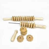 China L 44cm Anti Cellulite Wood Therapy Massage Roller Tools for Muscle Relaxation and Pain Relief for sale