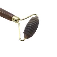 China Massage Hammer Gray Agate Spiked Jade Roller for Natural Anti-Aging Facial Massage Therapy Eye Bag Anti-Aging Massage Tools for sale