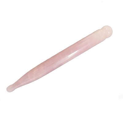 China 2024 Rose Quartz Gua Sha Acupuncture Point Massage Guasha Pen For Body Treatment with Avaiable Logo Best Seller for sale