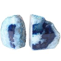 China Grade B Polished Agate Book Ends Perfect Housewarming Gift for Art Collectible Enthusiasts for sale
