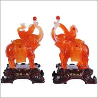 China Carved Red Agate Jade Elephant Statues A Perfect Combination of Technique and Style for sale