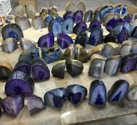 China Grade B Polished Agate Book Ends Perfect Housewarming Gift for Art Collectible Enthusiasts for sale