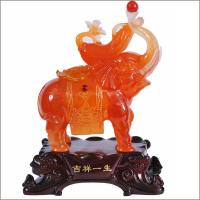 China Carved Red Agate Jade Elephant Statues A Perfect Combination of Technique and Style for sale