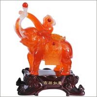 China Carved Red Agate Jade Elephant Statues A Perfect Combination of Technique and Style for sale