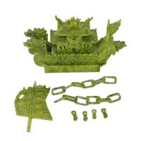 China Crafted 28cm Chinese Good Luck Decoration Jade Stone Craft Dragon Boats for Ornament/Gift for sale
