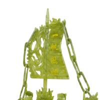 China Crafted 28cm Chinese Good Luck Decoration Jade Stone Craft Dragon Boats for Ornament/Gift for sale