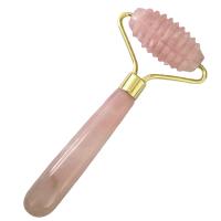 China Green Natural Spiked Gemstone Jade Guasha Rollers for Face Massage Personalized Beauty Personalized Massage Packaging for sale
