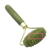 China Green Natural Spiked Gemstone Jade Guasha Rollers for Face Massage Personalized Beauty Personalized Massage Packaging for sale