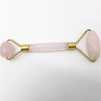 China Anti Aging Facial Roller and Guasha Set Real 100% Jade Roller for Face Massager Reduces Wrinkles Rose Quartz Body Massager for sale
