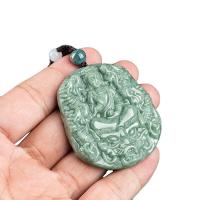 China Carved Natural Jade Nine Dragons Guan Yin Pendant Necklace A Unique Addition to Your Jewelry Collection for sale