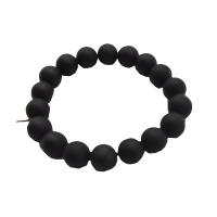 China Art Collectible Natural 10mm Black Bian Stone Beads Bracelets for Men and Women for sale